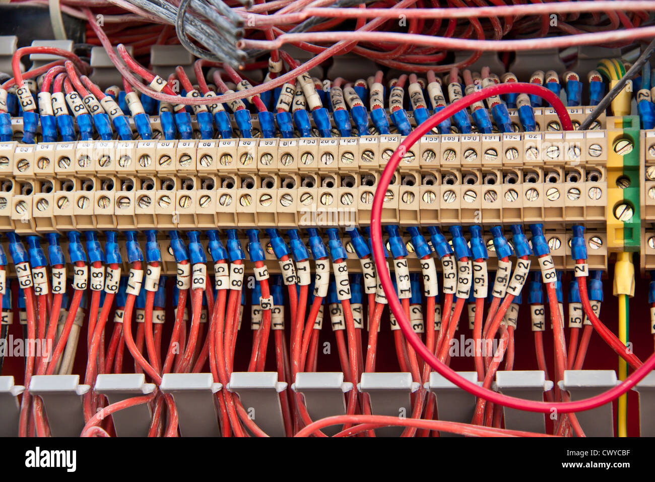 Electric distribution panel like a background Stock Photo - Alamy