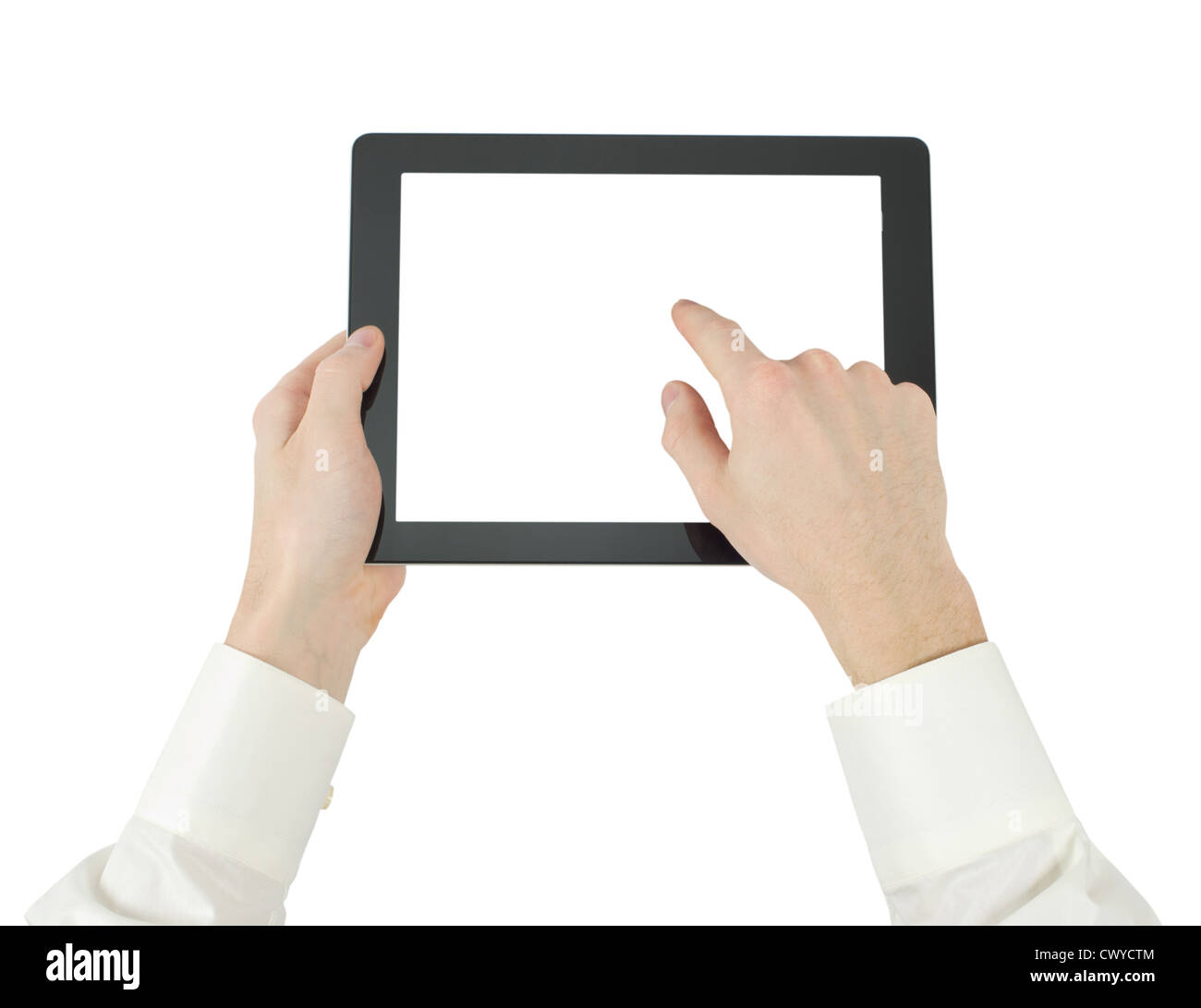 tablet computer isolated over white background Stock Photo - Alamy