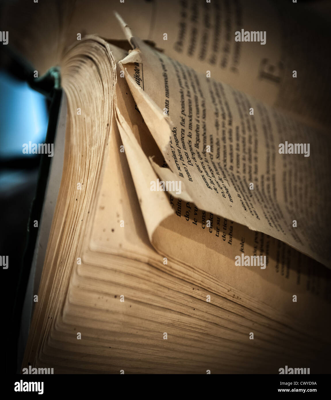 Old book pages tear hi-res stock photography and images - Alamy