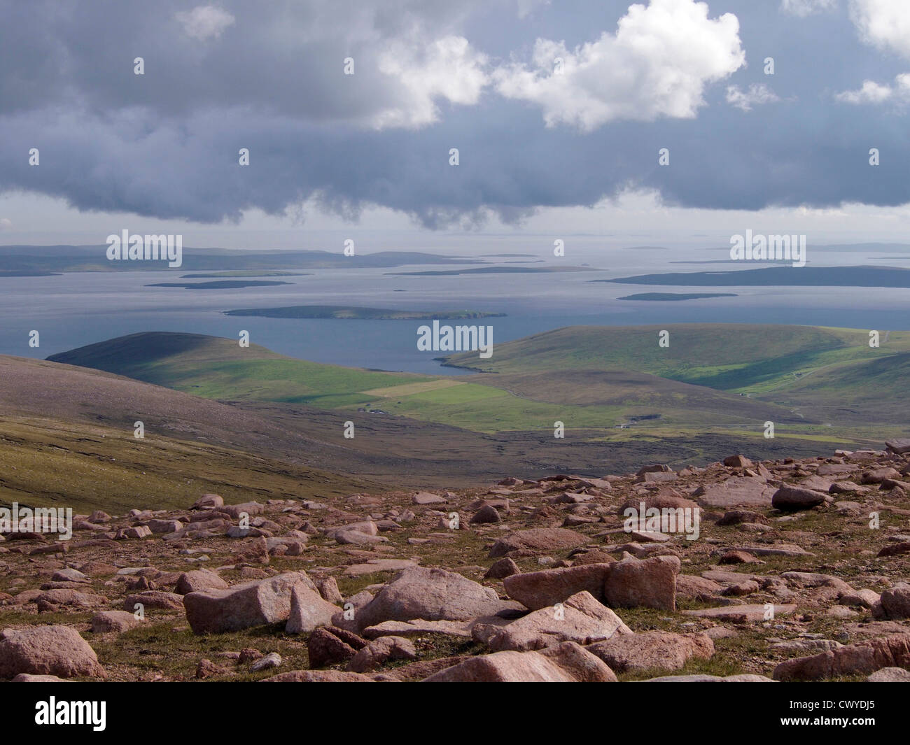 View east from Ronas Hill, Mainland, Shetland Stock Photo - Alamy