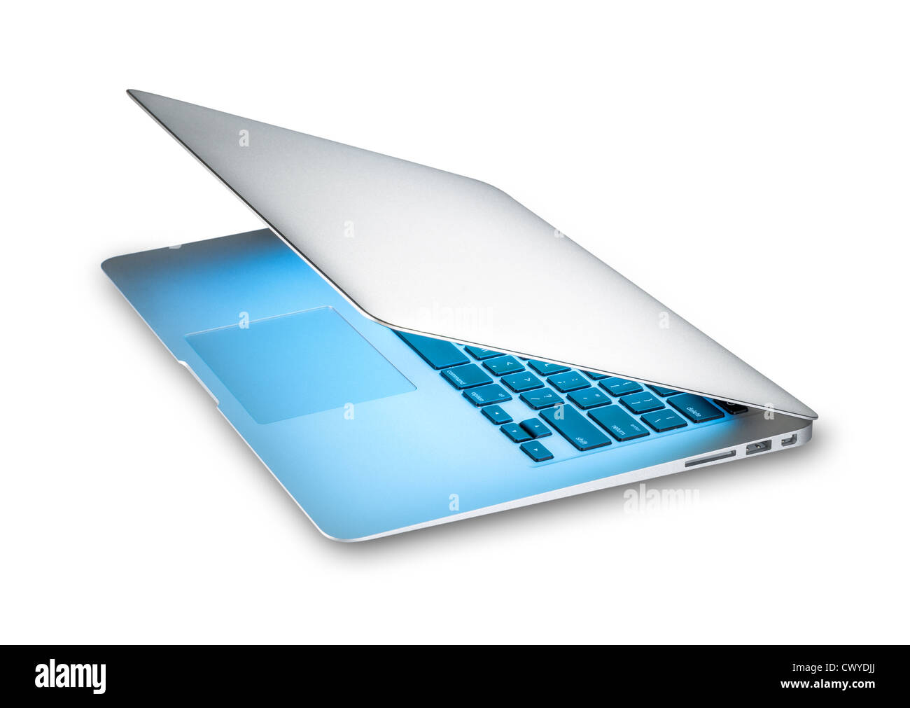 Blue light from computer screen Cut Out Stock Images & Pictures - Alamy