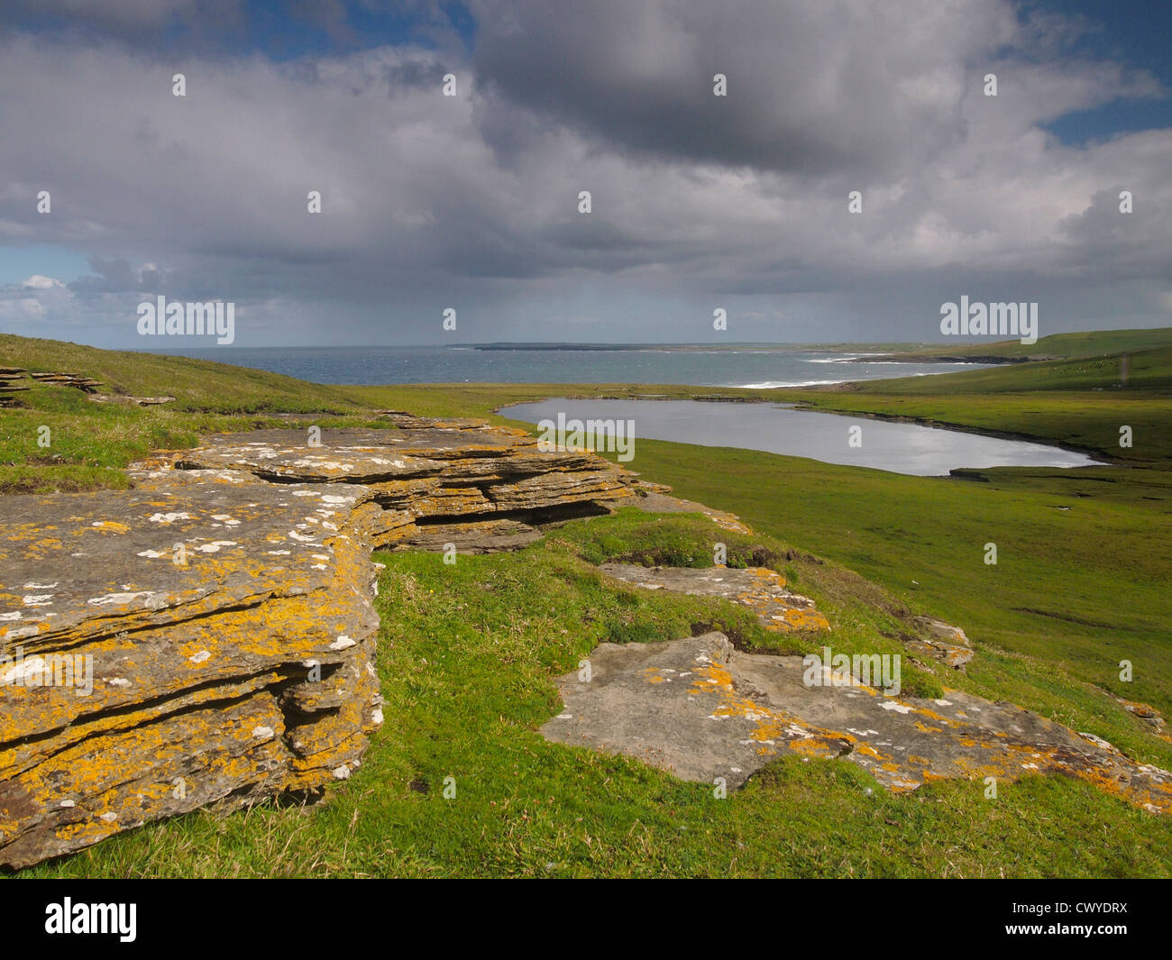 Loch of the Stack, Noup Head, Westray, Orkney Stock Photo - Alamy