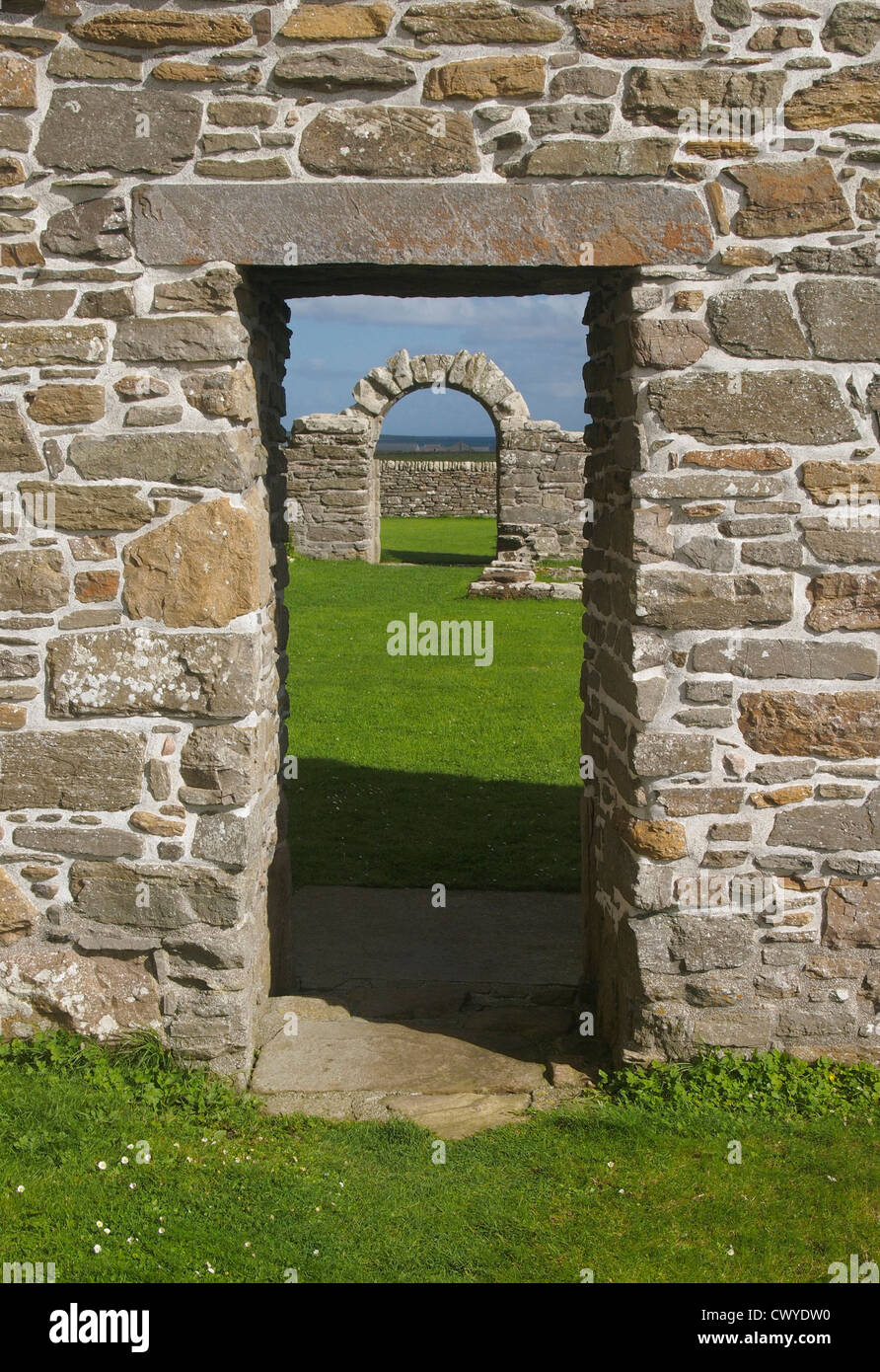 Noltland castle near Pierowall, Westray, Orkney, Scotland Stock Photo ...