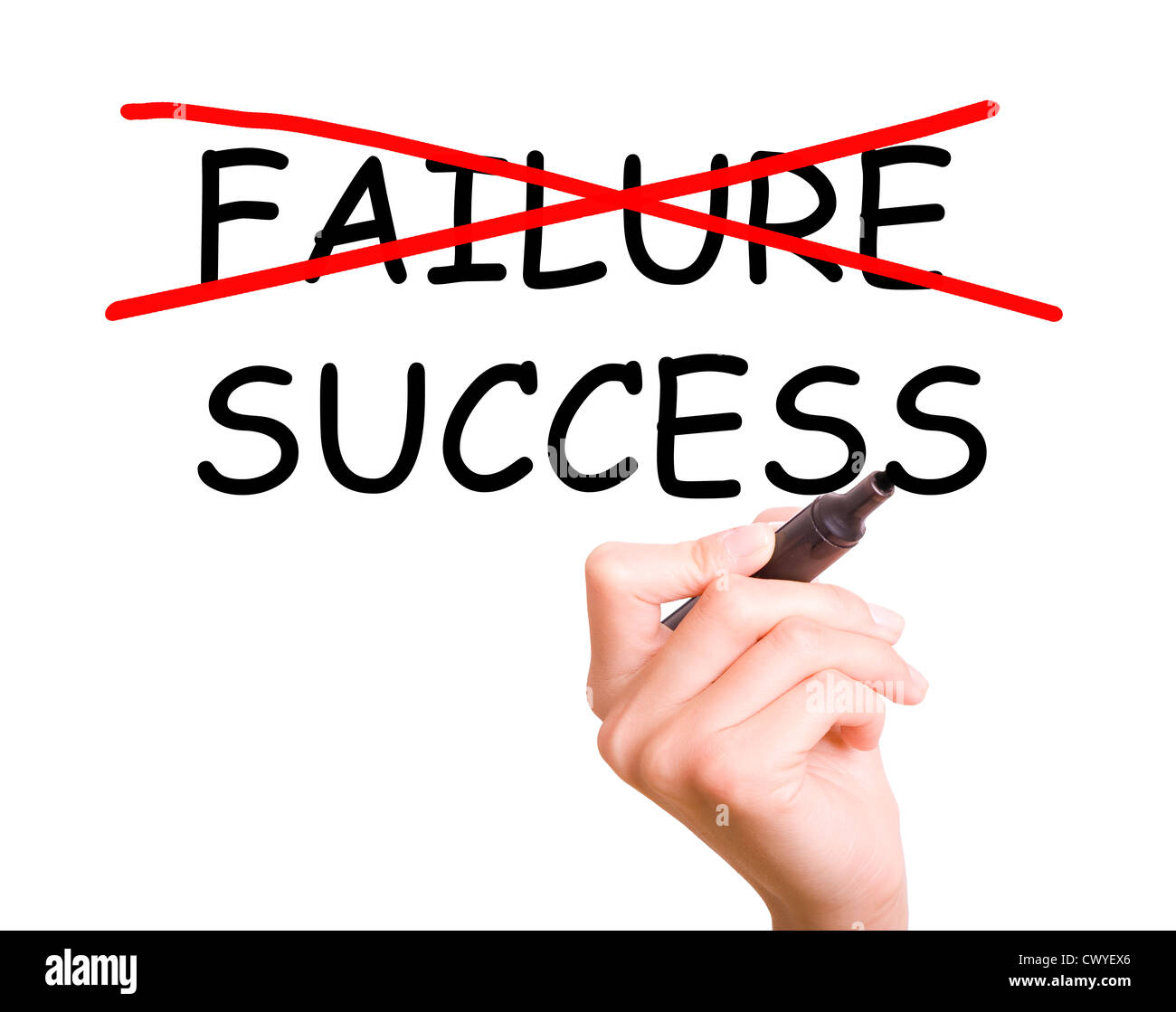 Woman crossing out pen hi-res stock photography and images - Alamy