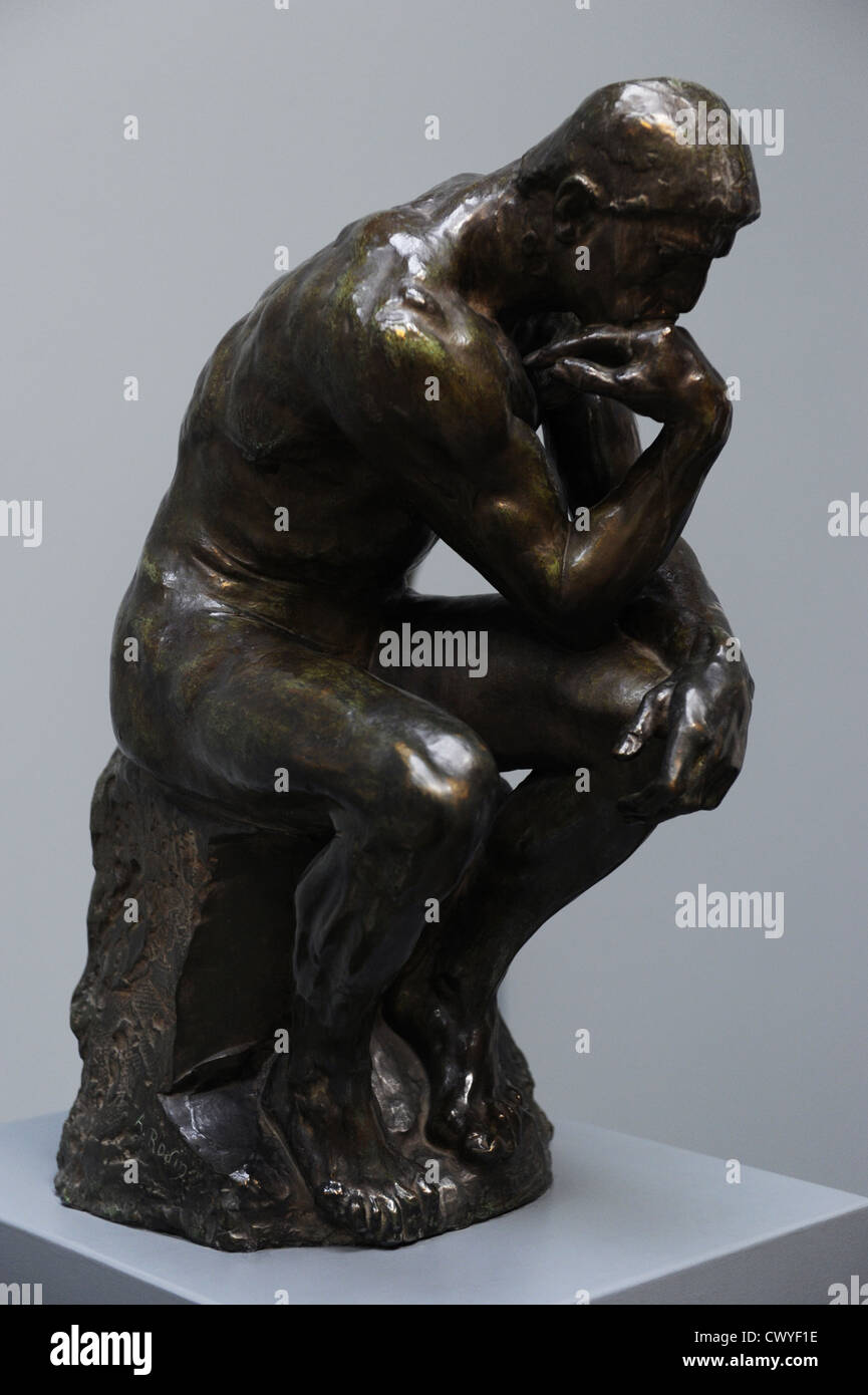 Auguste Rodin (1840-1917). French sculptor. The Thinker. Bronze. 1900 ...