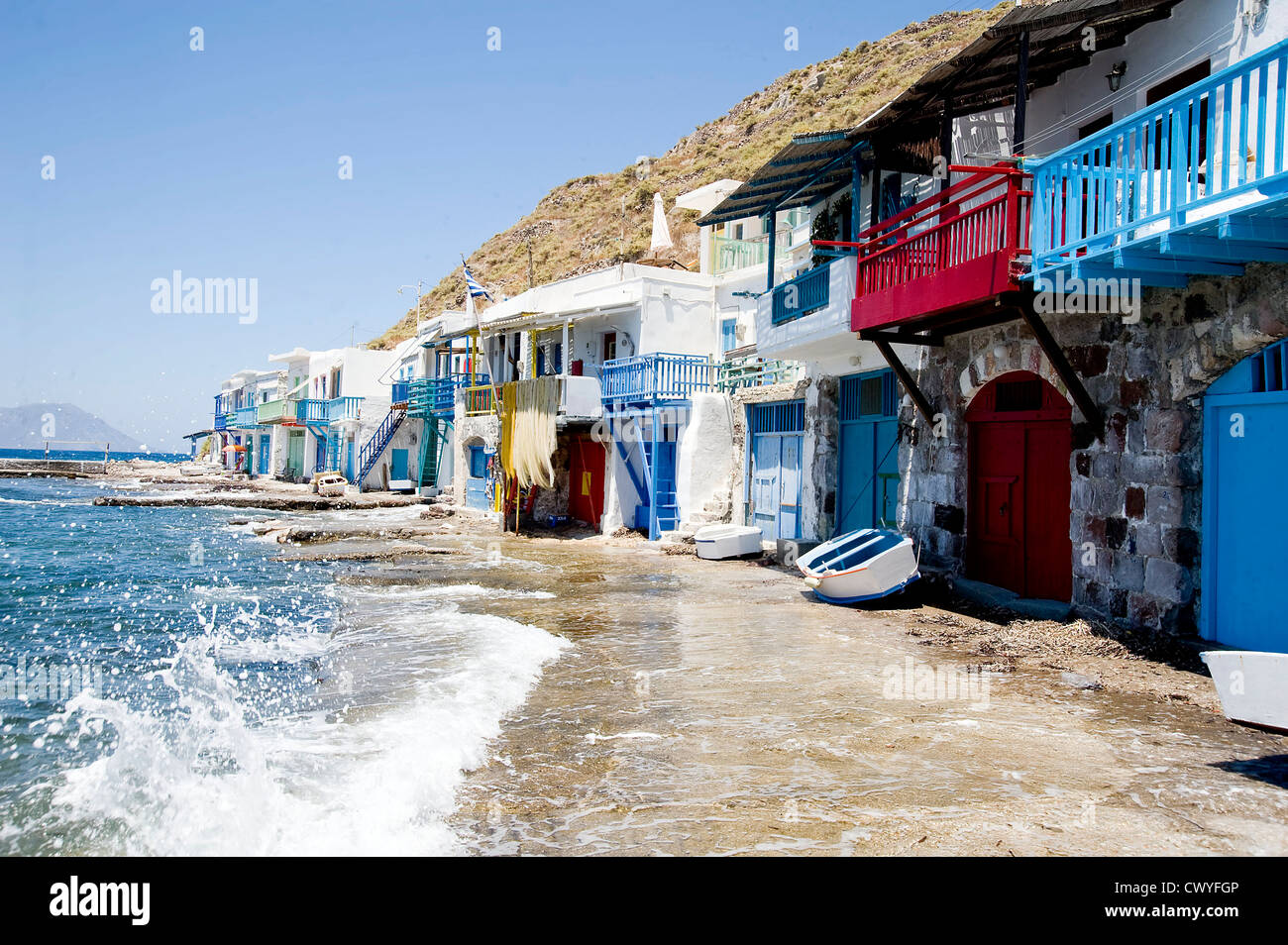 Fishing village Klima, Milos, Greece, Europe Stock Photo - Alamy