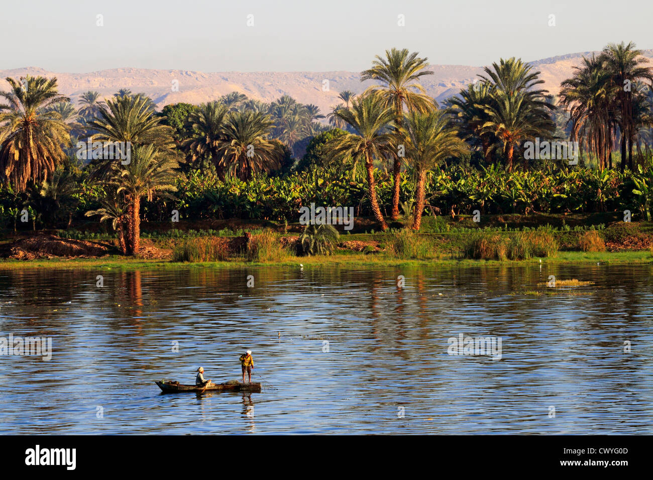Fishing boat on River Nile near Edfu, Egypt Stock Photo - Alamy