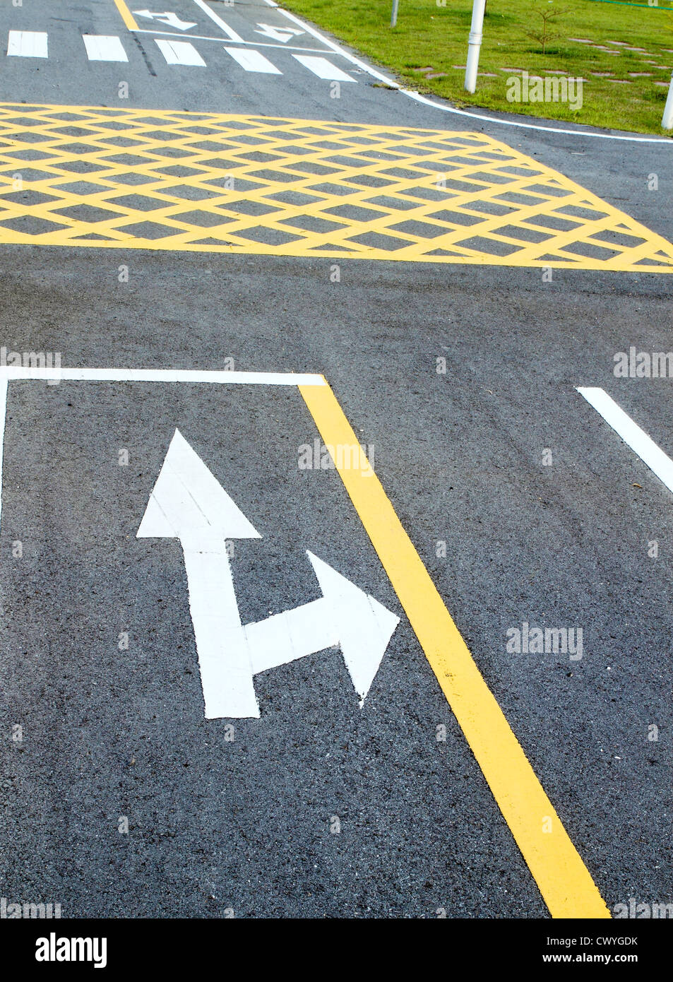 small road and traffic markings Stock Photo - Alamy