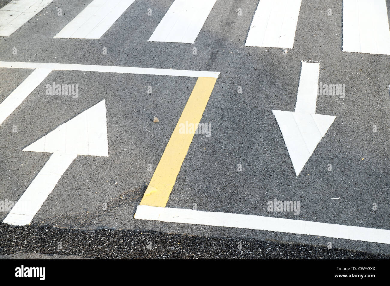 Road arrow direction hi-res stock photography and images - Alamy
