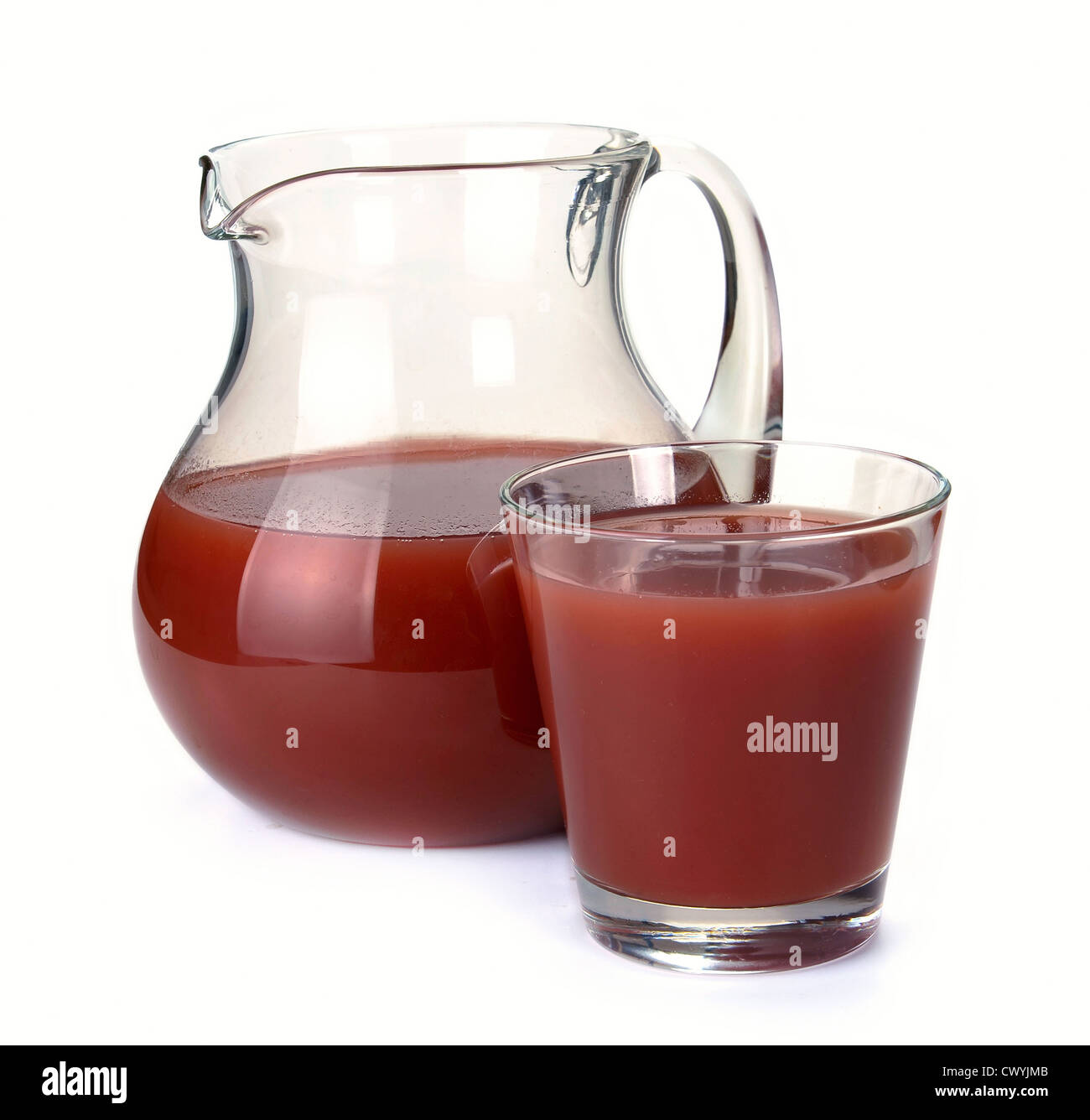 plum juice in a jug and a glass Stock Photo - Alamy