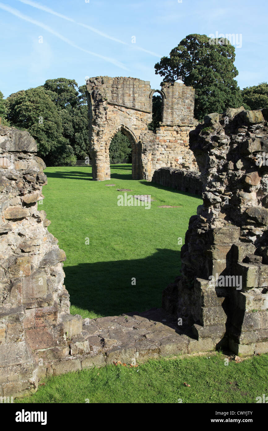 Basingwerk Abbey, Holywell, north Wales UK Stock Photo - Alamy