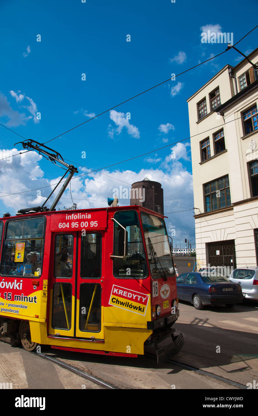 Tram turning Katowice city Silesia region Poland Europe Stock Photo - Alamy