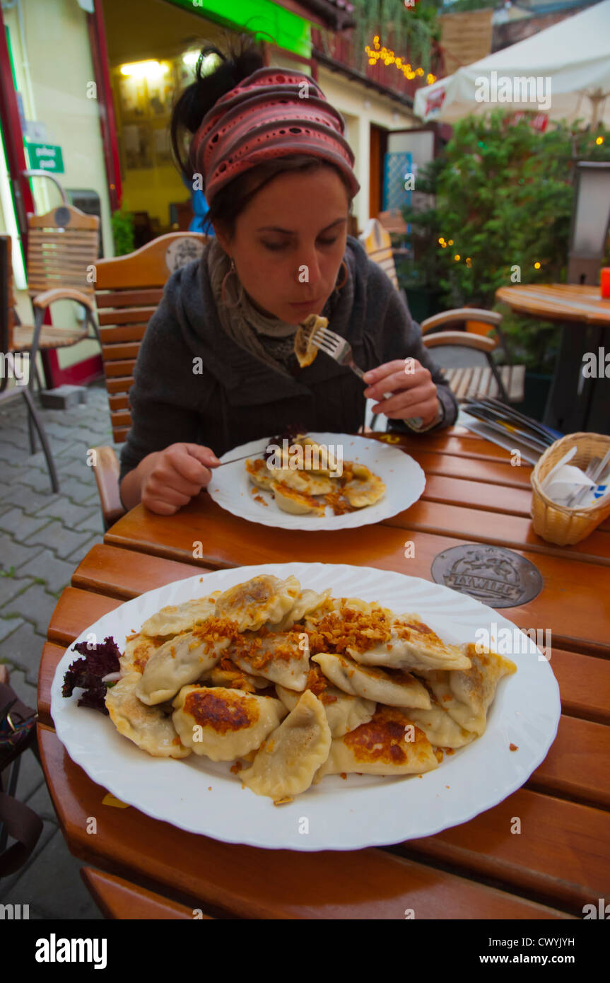 Pierogi dumplings mix Kazimierz the Jewish quarter Krakow city ...