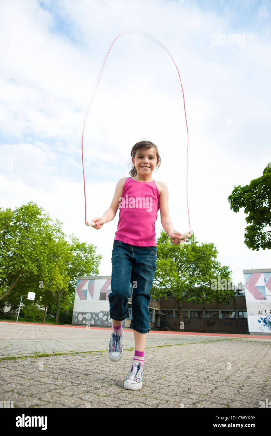 Girl 8 9 Jumping Rope High Resolution Stock Photography and Images - Alamy