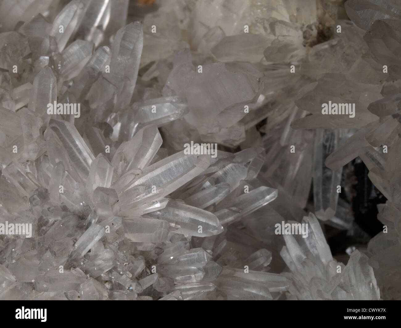 Quartz on sphalerite; Trepca, Kosovo Stock Photo - Alamy