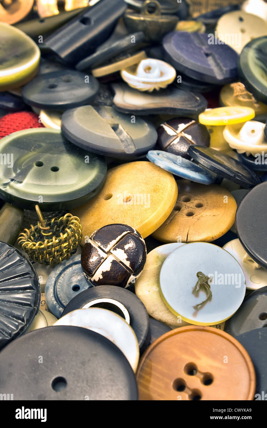 Clothing buttons collection background Stock Photo - Alamy