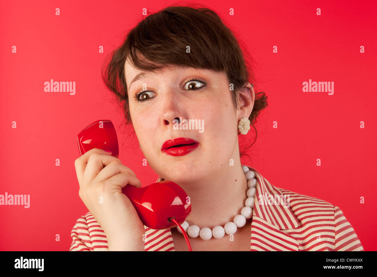Woman crying while having a sad phone call Stock Photo - Alamy