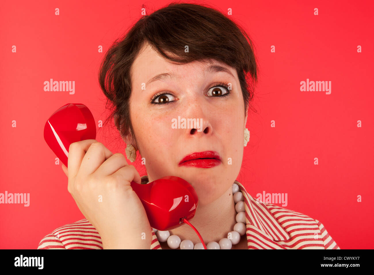 Woman crying while having a sad phone call Stock Photo - Alamy