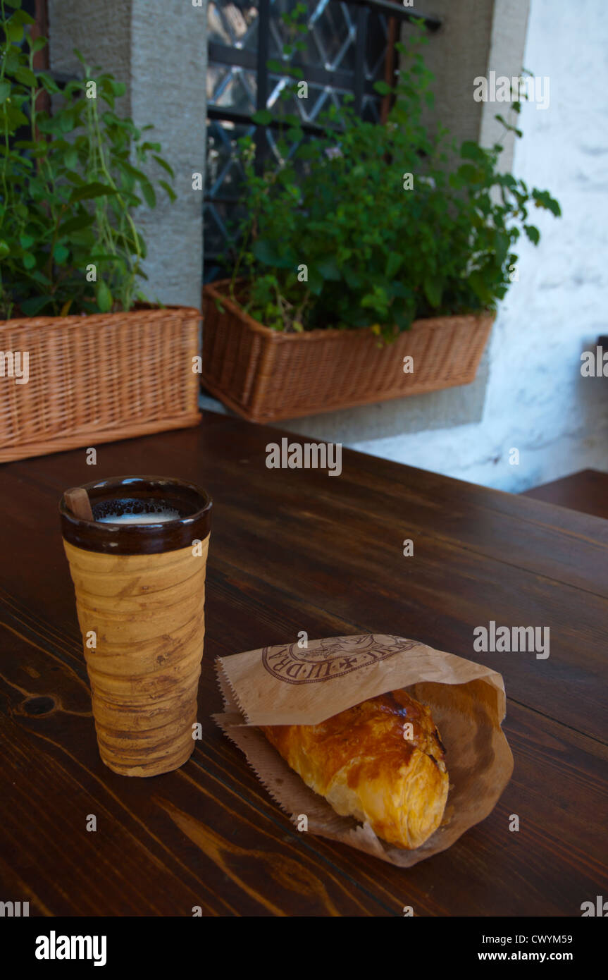 Medieval style coffee and pie at Raekoja plats the old town square ...