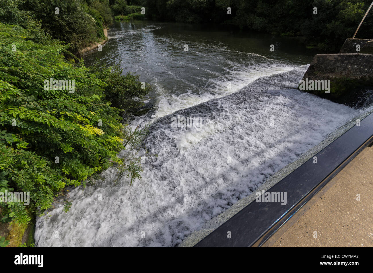 Weir, River Wey Stock Photo - Alamy