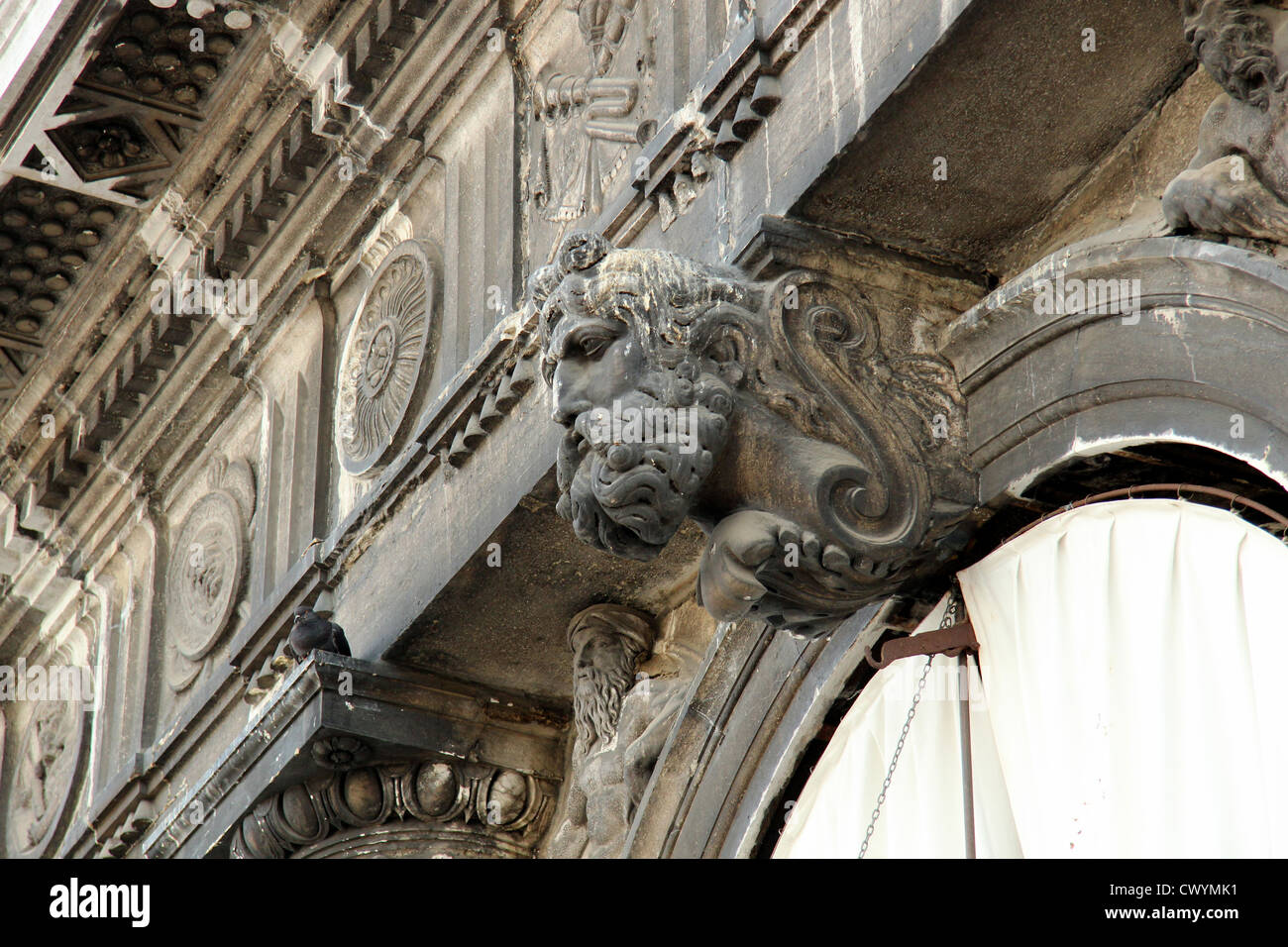 Stone moulding in Venice Stock Photo - Alamy
