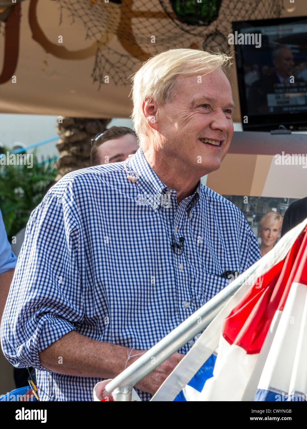 Chris Matthews, host of Hardball, MSNBC on set in Tampa Republican ...