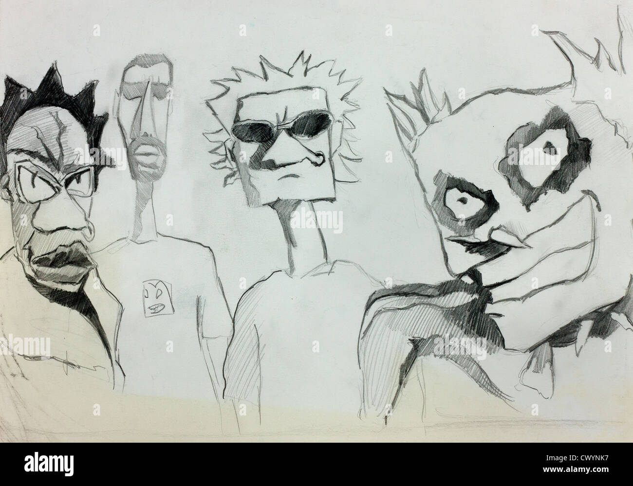 Hand drawn cartoon characters man hi-res stock photography and images ...