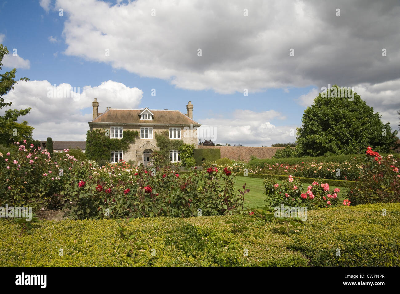 Kent England UK Magnificent farm house built 1816 with manicured lawn ...