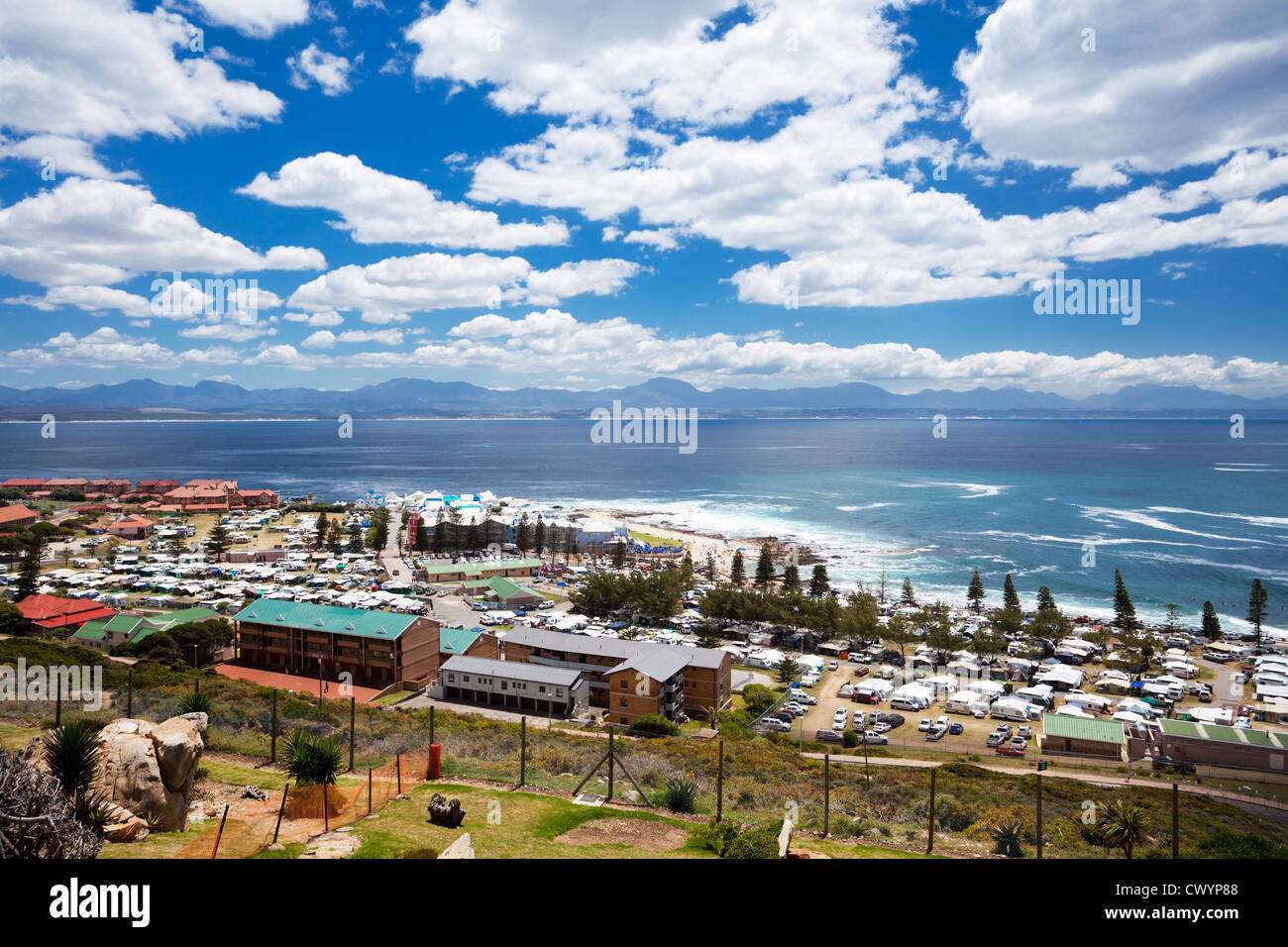 busy Mossel Bay beach during holiday season Stock Photo - Alamy