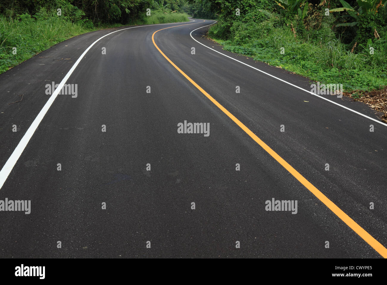 new curve road Stock Photo - Alamy