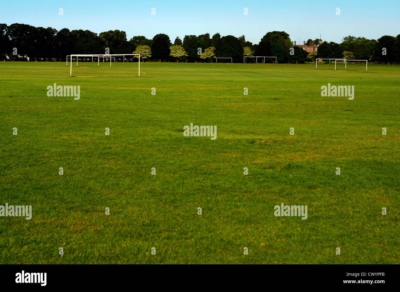 Playing field Charlton London UK Stock Photo - Alamy
