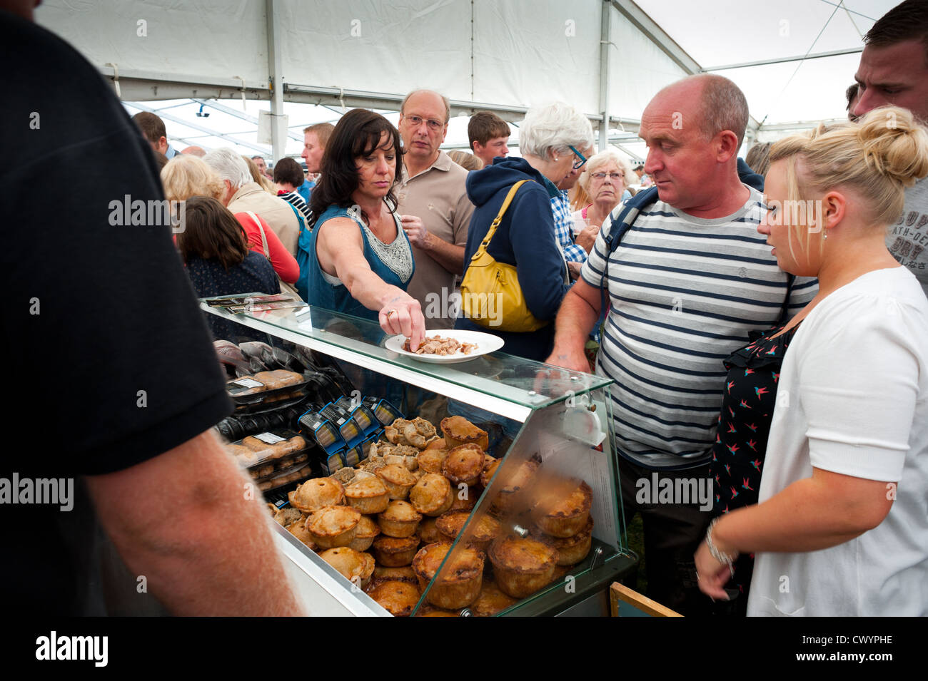 Ludlow food festival pies hi-res stock photography and images - Alamy