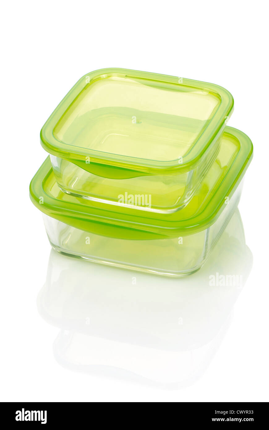 Transparent glass food storage Cut Out Stock Images & Pictures - Alamy