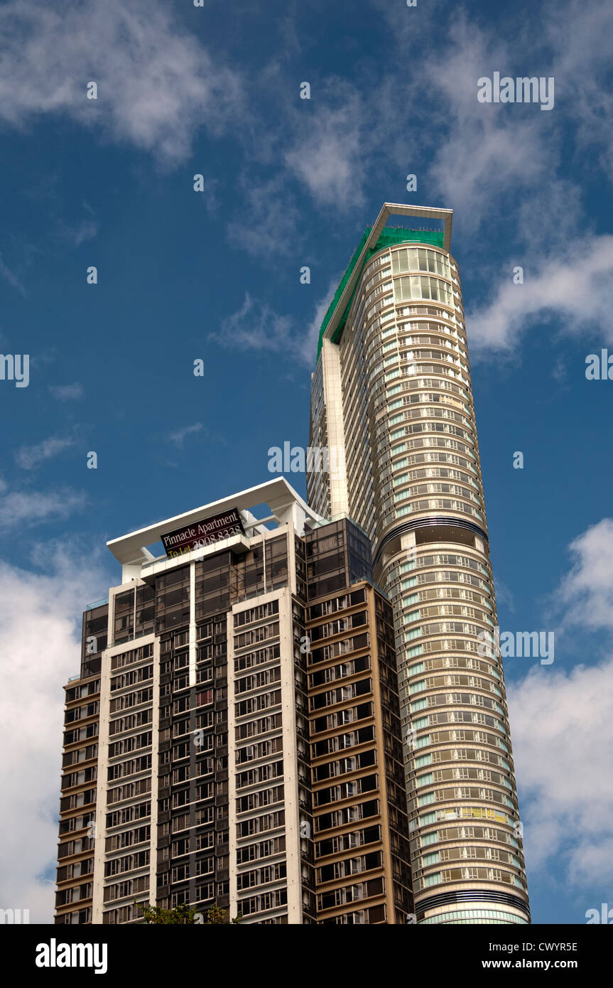 Skyscrapers The Masterpiece and Pinnacle, Kowloon, Hong Kong Stock ...