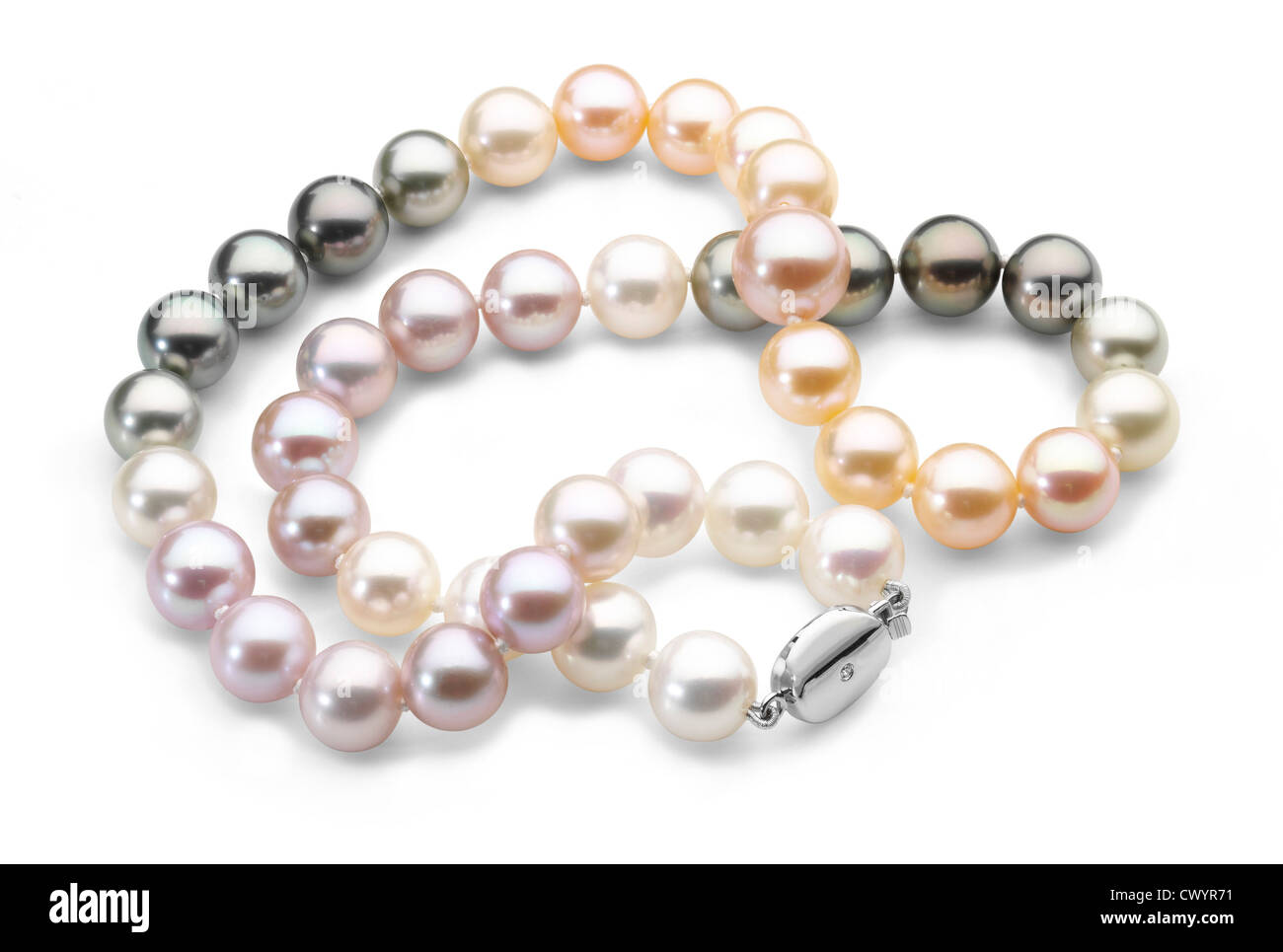 Pearls pearl necklace Cut Out Stock Images & Pictures - Alamy