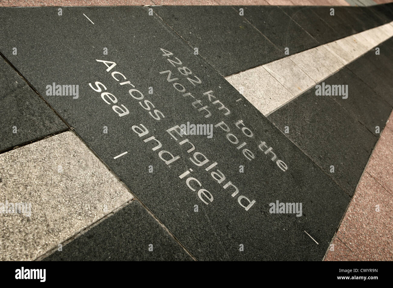Directional paving stone, London, England, Great Britain, Europe Stock ...