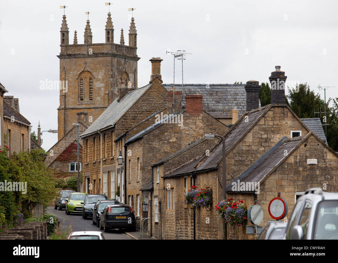 The church of St Peter and St Paul in the Cotswold village of Blockley ...