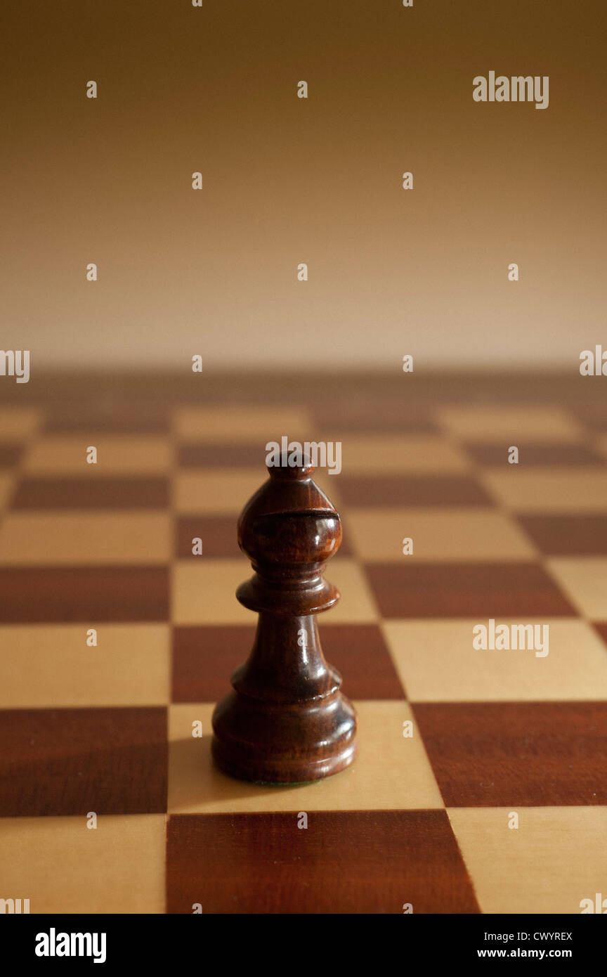 Chess piece black bishop hi-res stock photography and images - Alamy