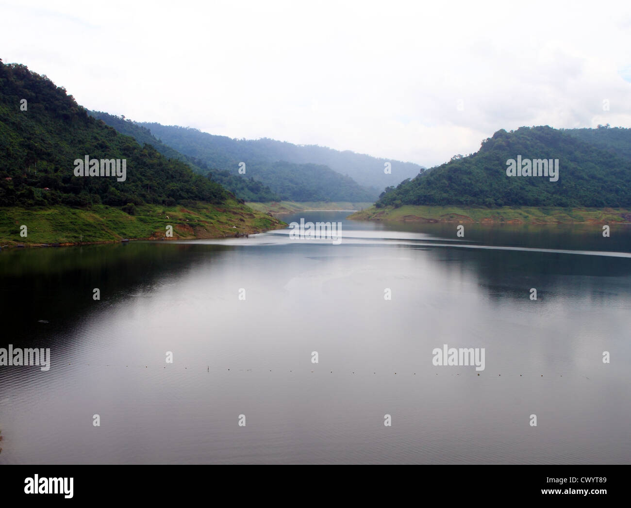Nakhon Nayok river and mountain at Nakhon Nayok, Thailand Stock Photo ...