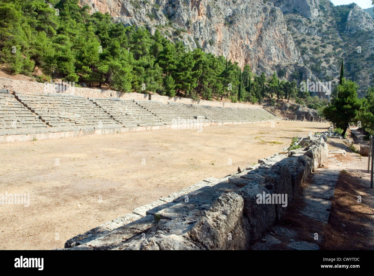 Stadium, Delphi, Greece Stock Photo - Alamy