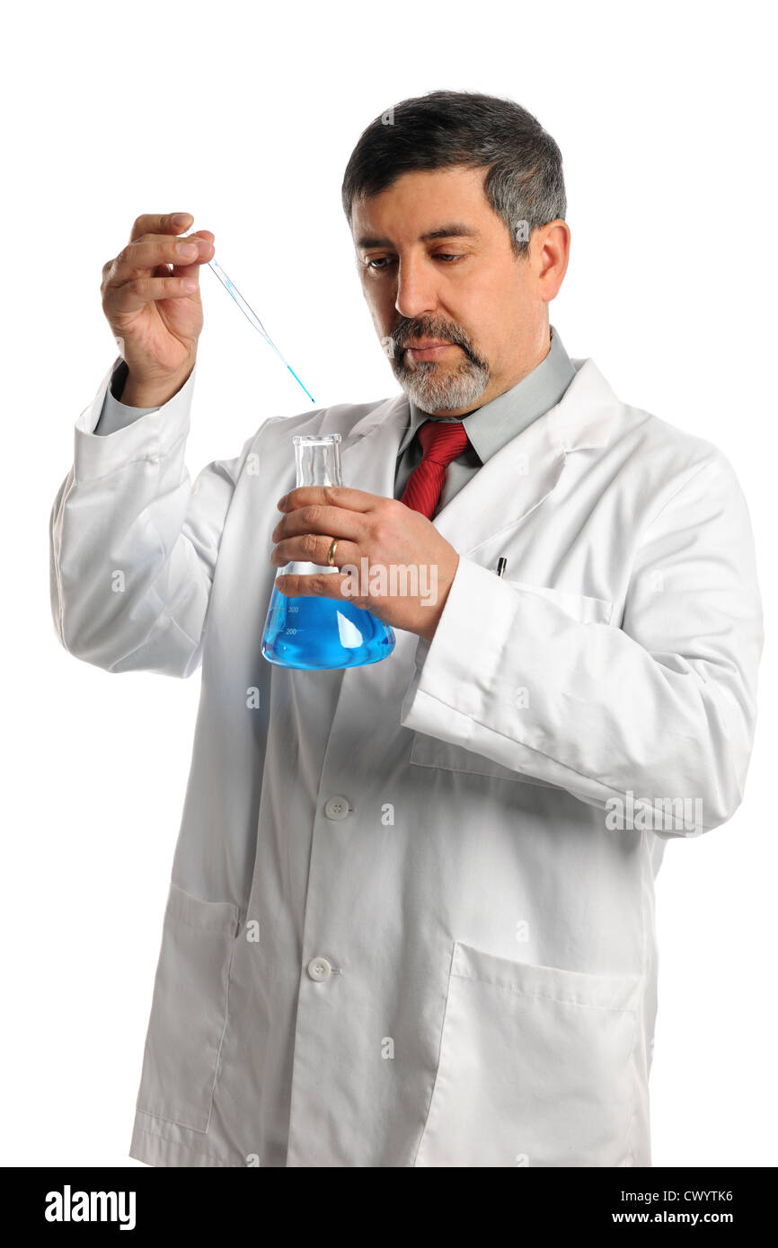 Scientist mixing chemicals hi-res stock photography and images - Alamy