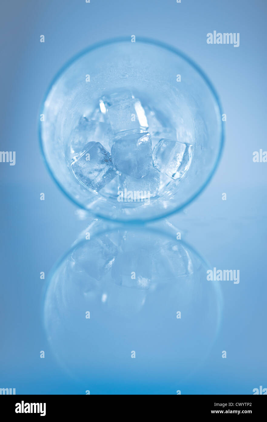 Glass with ice cubes Stock Photo - Alamy