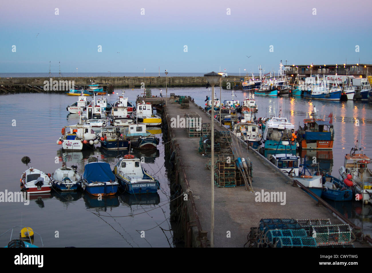 Boats in Bridlington harbour on Yorkshire's East coast Stock Photo - Alamy