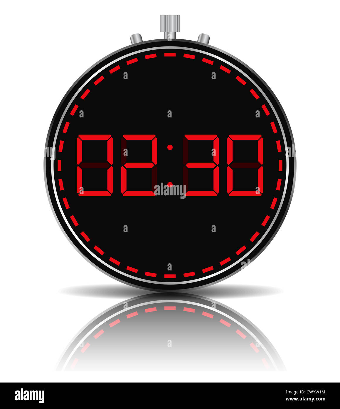 Digital clock Cut Out Stock Images & Pictures - Alamy