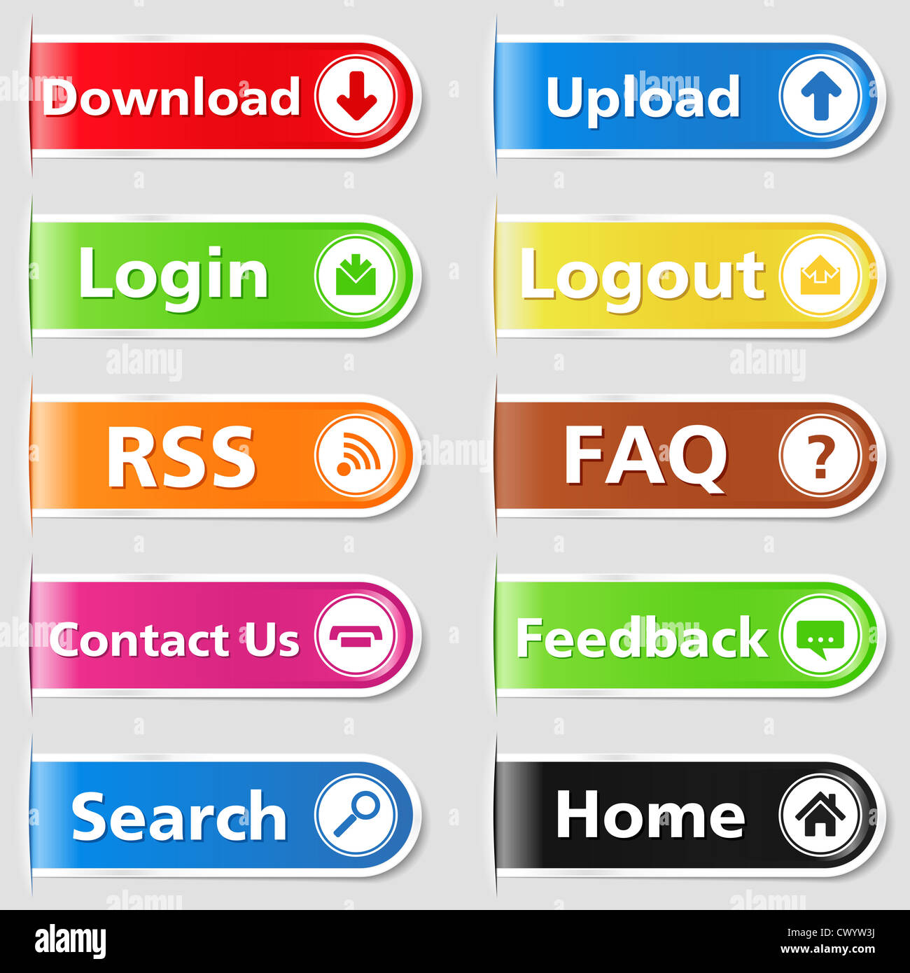 Set of Web Tabs Stock Photo - Alamy