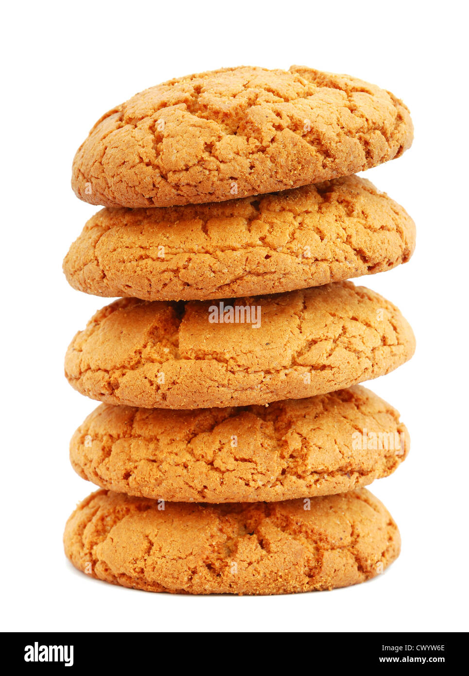 Stack of cookies isolated on white background Stock Photo - Alamy