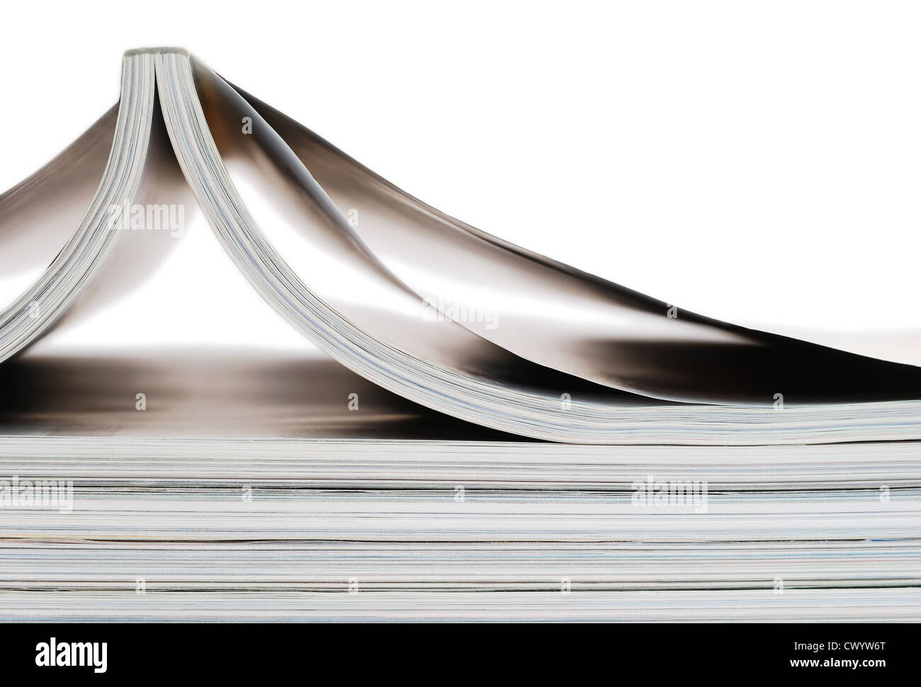 Magazines isolated on white background Stock Photo - Alamy