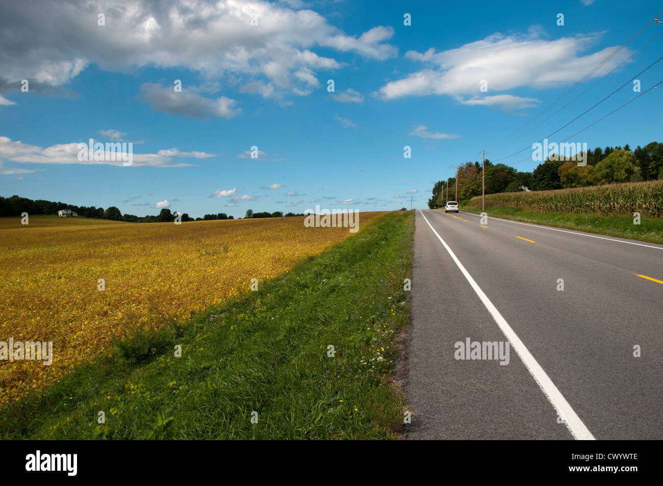 Rural two lane highway Stock Photo - Alamy