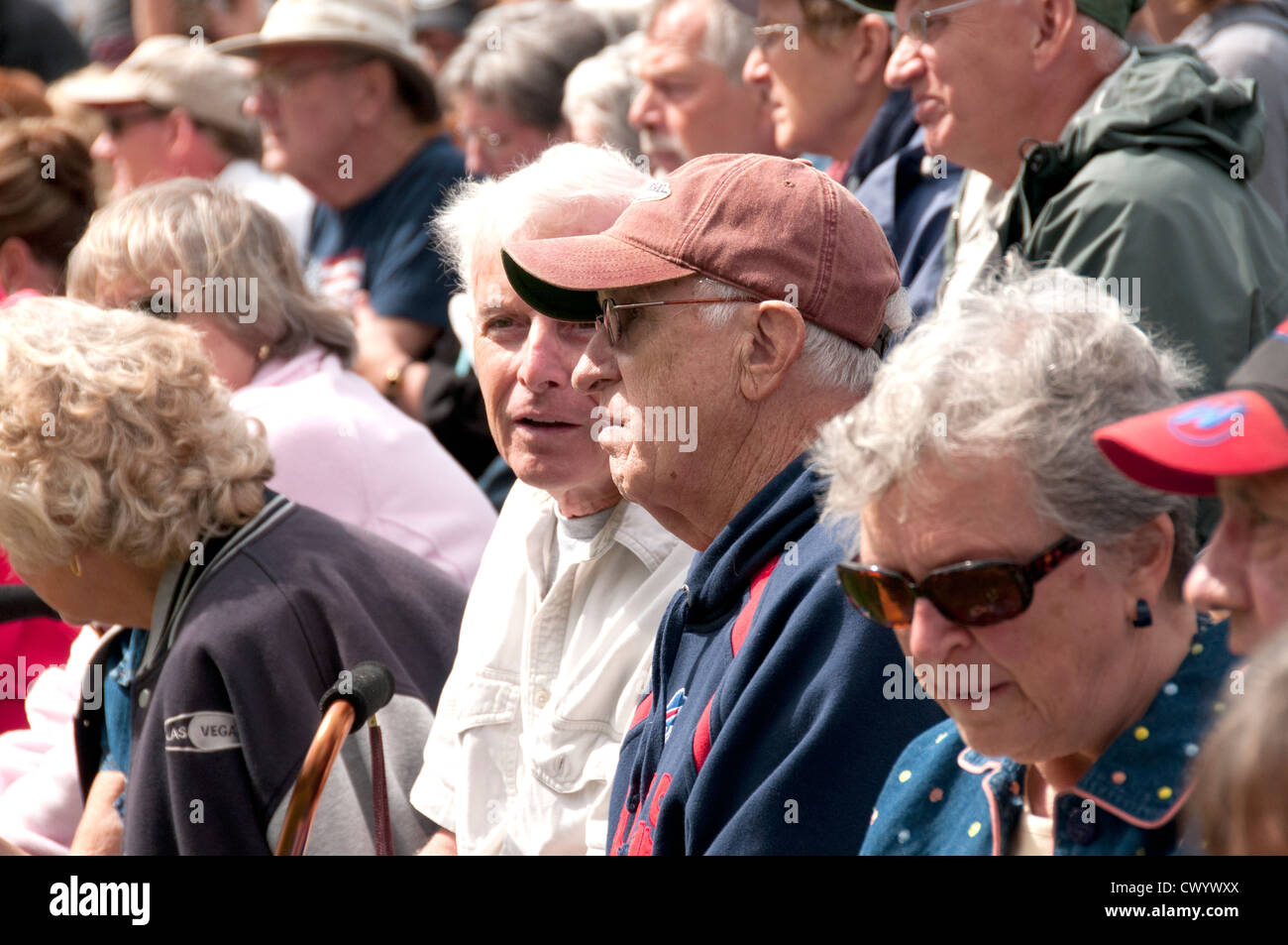 Spectators at outdoor festival Stock Photo - Alamy