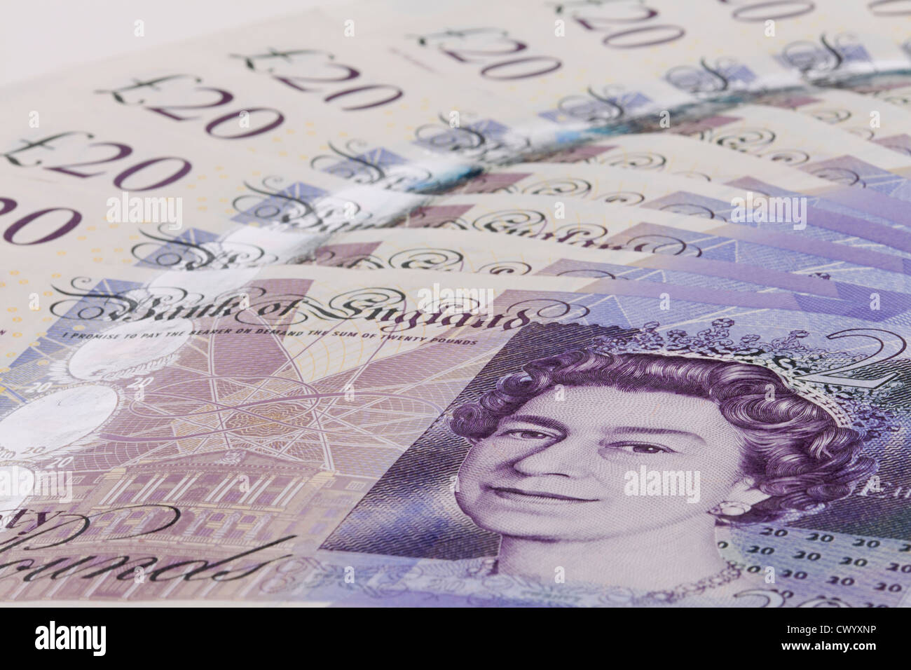 British uk 20 pound notes hi-res stock photography and images - Alamy